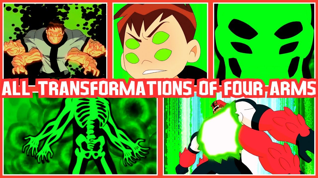💪 FOUR ARMS THROUGH THE AGES: EVERY TRANSFORMATION IN BEN 10! 🔴👊 - YouTube