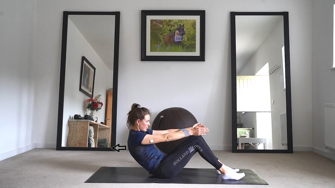 Horse and Rider Exercises | Banded Reverse Sit Up - YouTube