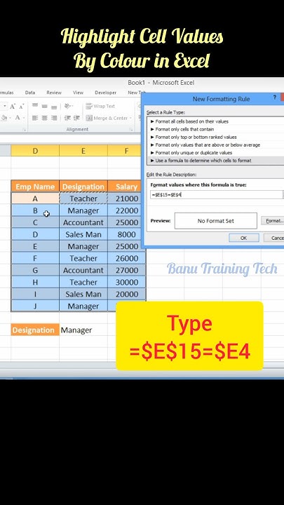 Best Way to Highlight Cell Values By Colour in Excel - Tamil | #excel #shorts #excelshorts - YouTube