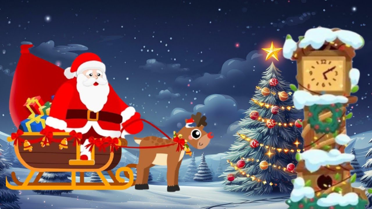 Hickory Dickory Dock Santa Claus song 7 | Nursery Rhymes & Kids Songs ...