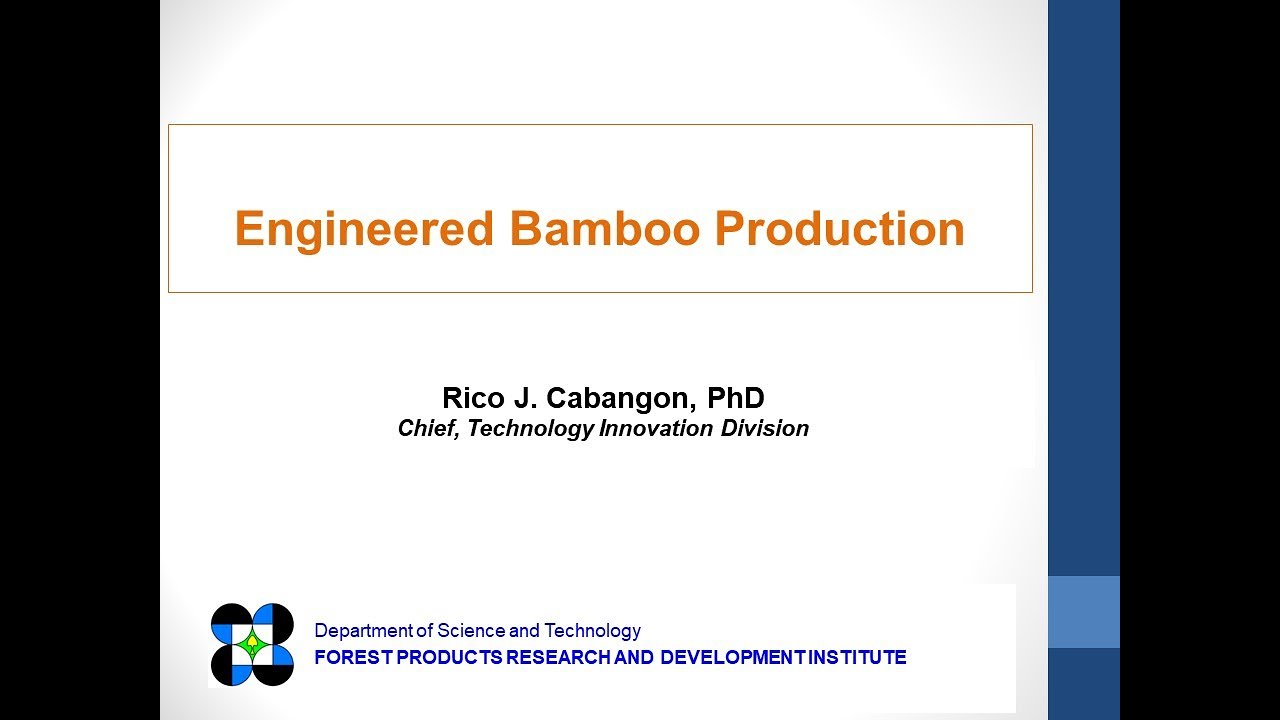 Training-Webinar on Engineered Bamboo Production Level 1 (Aug 24 ...