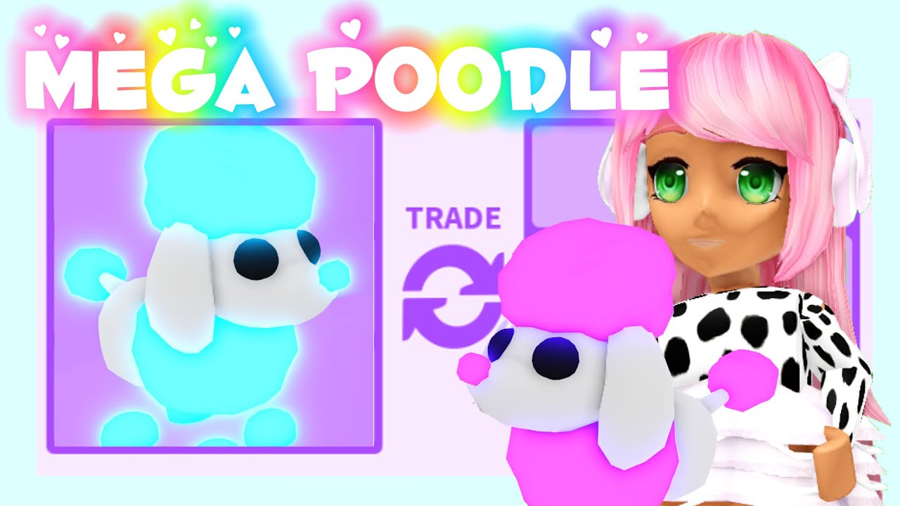 Making mega neon poodle in adopt me 2023 - YouTube