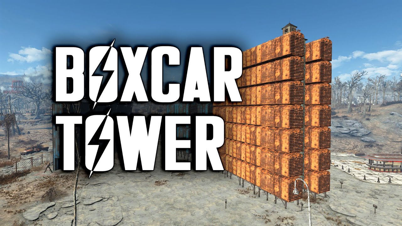 Let's Build a Boxcar Tower - Fallout 4 - YouTube