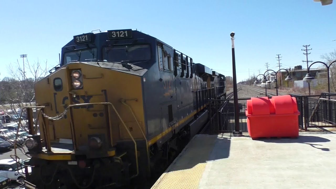 (HD) Trains at Union, New Jersey - 23/3/17 including CSX & Norfolk ...