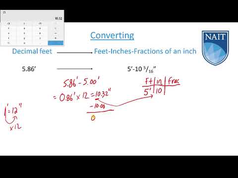 Converting Decimal Feet - YouTube