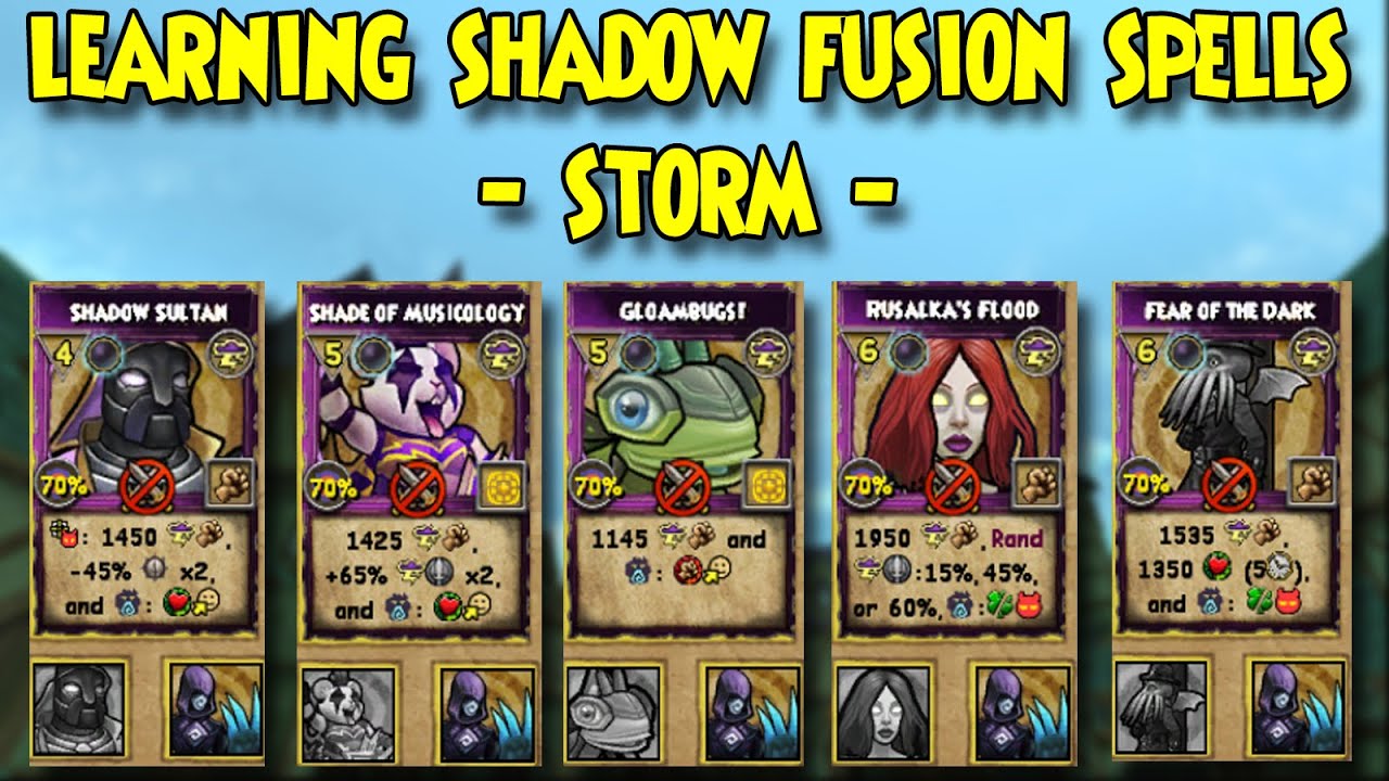 Wizard101: LEARNING SHADOW FUSION SPELLS - STORM - YouTube