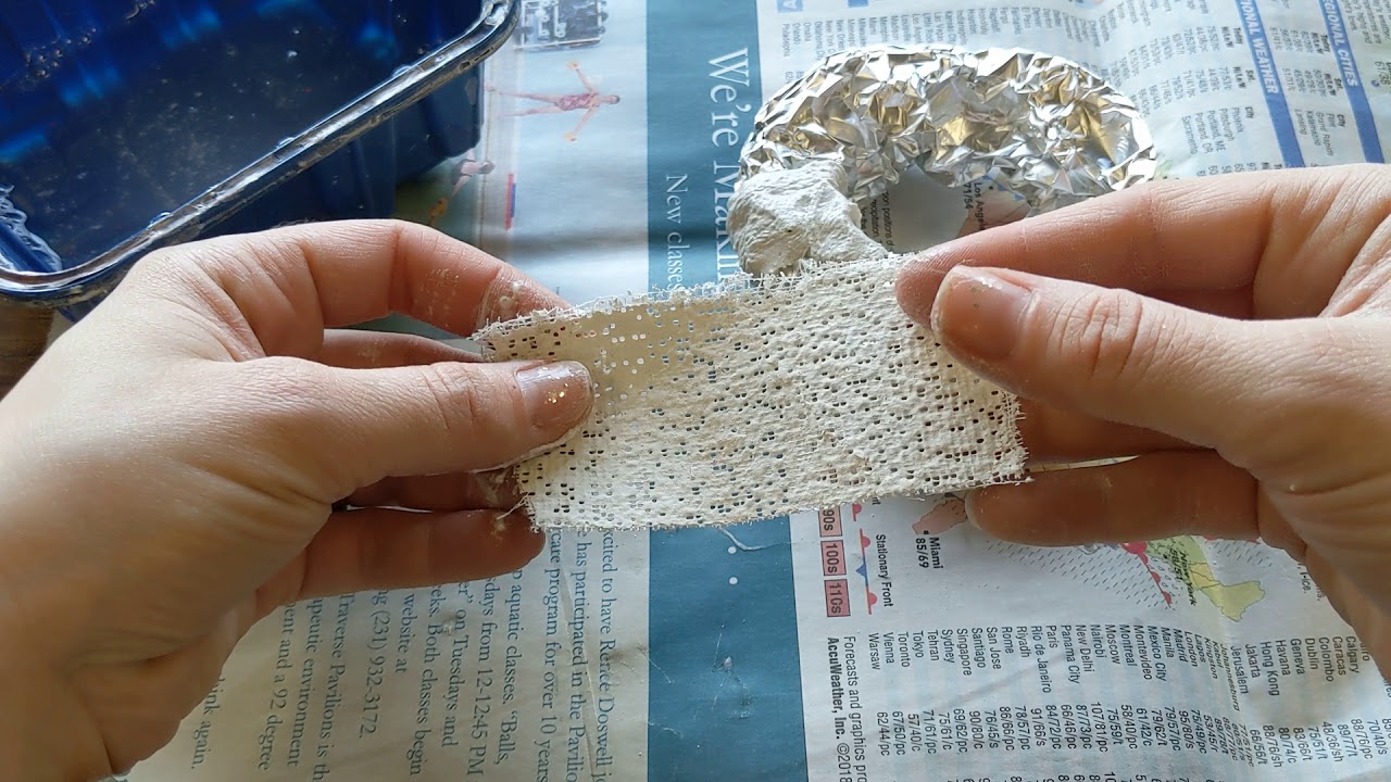 Donut Sculpture: Foil Armature and Plaster - YouTube