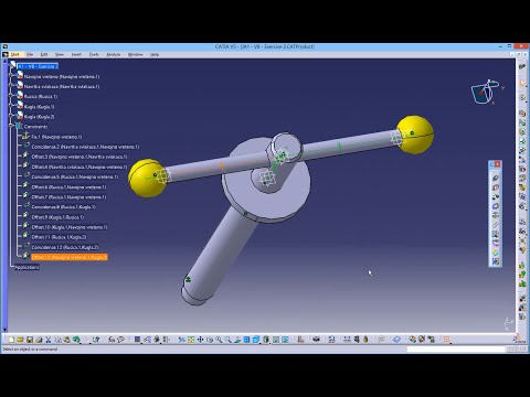 CATIA Tutorial - AssemblyDesign Exercise 8 - v2 - YouTube