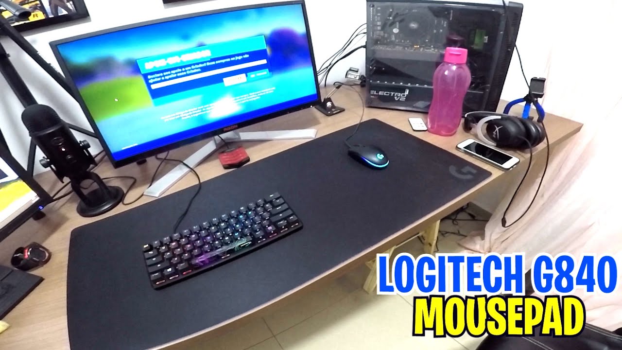 MEU NOVO MOUSEPAD GIGANTE CHEGOU (LOGITECH G840 O MELHOR MOUSE PAD GAMER) - YouTube
