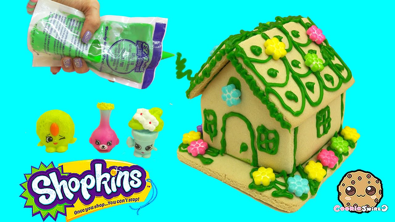 DIY Shopkins Vanilla Cookie House with Frosting + Candy Kit ...
