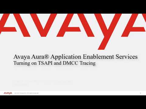 How to Turn on TSAPI and DMCC Tracing in Avaya Aura® Application ...