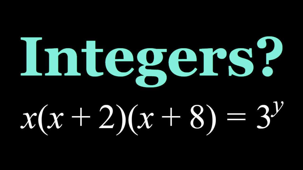 A Nice Equation with Integer Solutions - YouTube