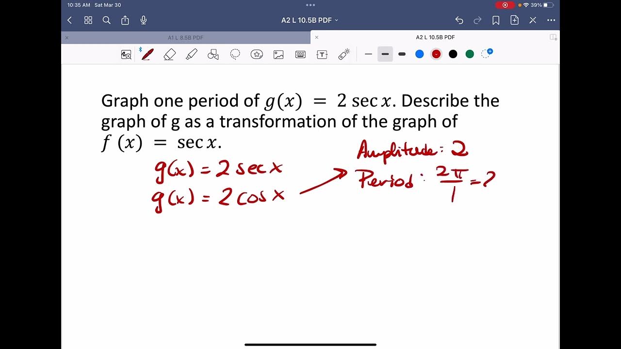 A2 Graphing Secant & Cosecant Functions Part 1 - YouTube