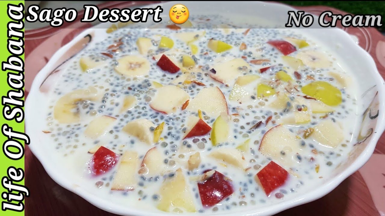 Easy Sago Dessert | Fruit Sago Recipe - YouTube
