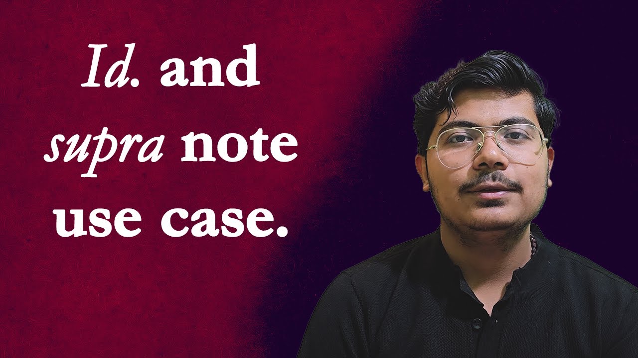 Id and Supra use in footnotes - YouTube