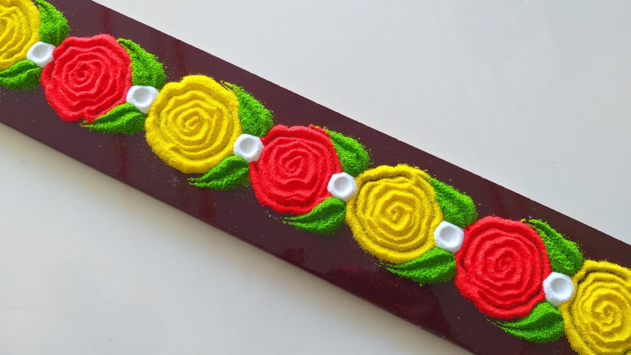 Laxmi Pujan Rangoli | Navratri/Diwali Border Rangoli | Border Rangoli ...