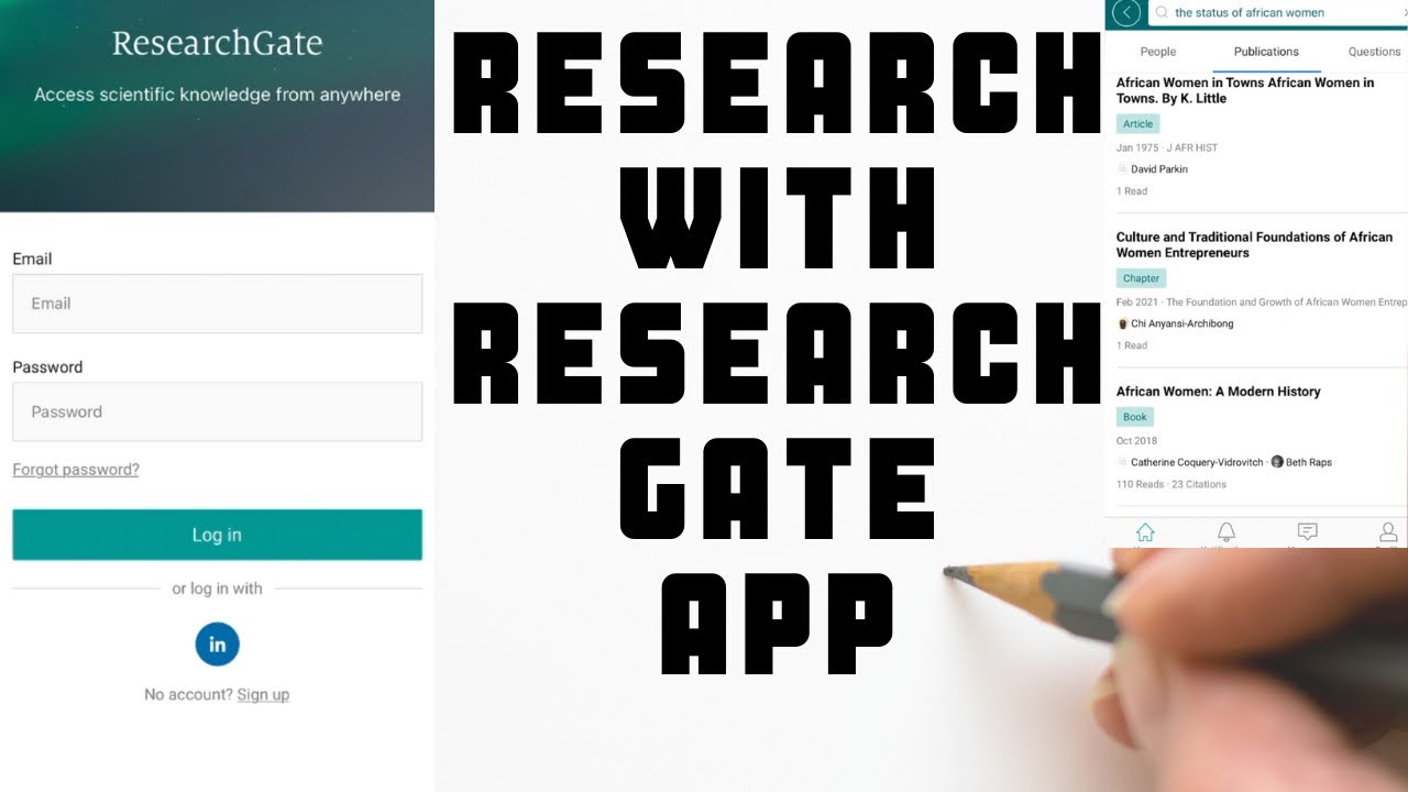 HOW TO SET UP AND RESEARCH WITH RESEARCH GATE APP. #research # ...