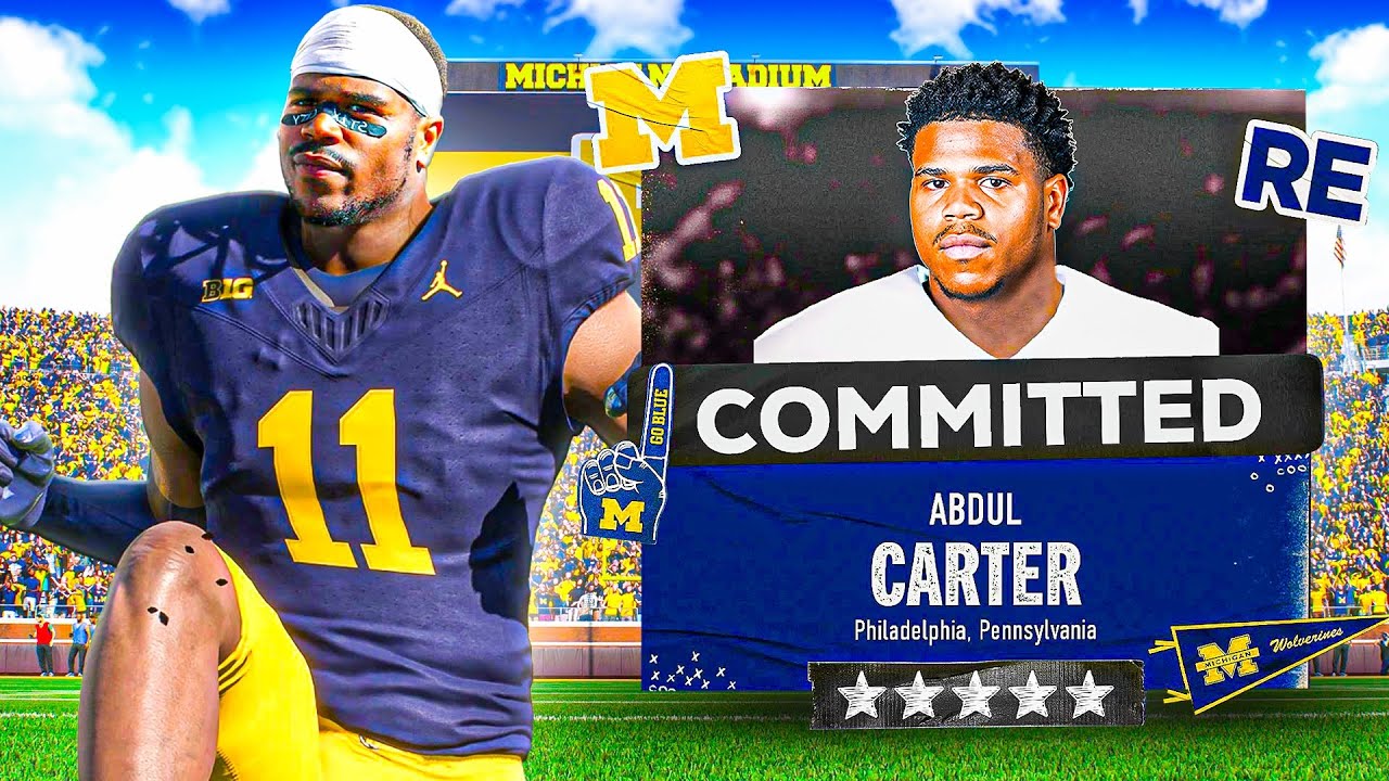 What If Abdul Carter Played for Michigan? | CFB 25 Simulation - YouTube