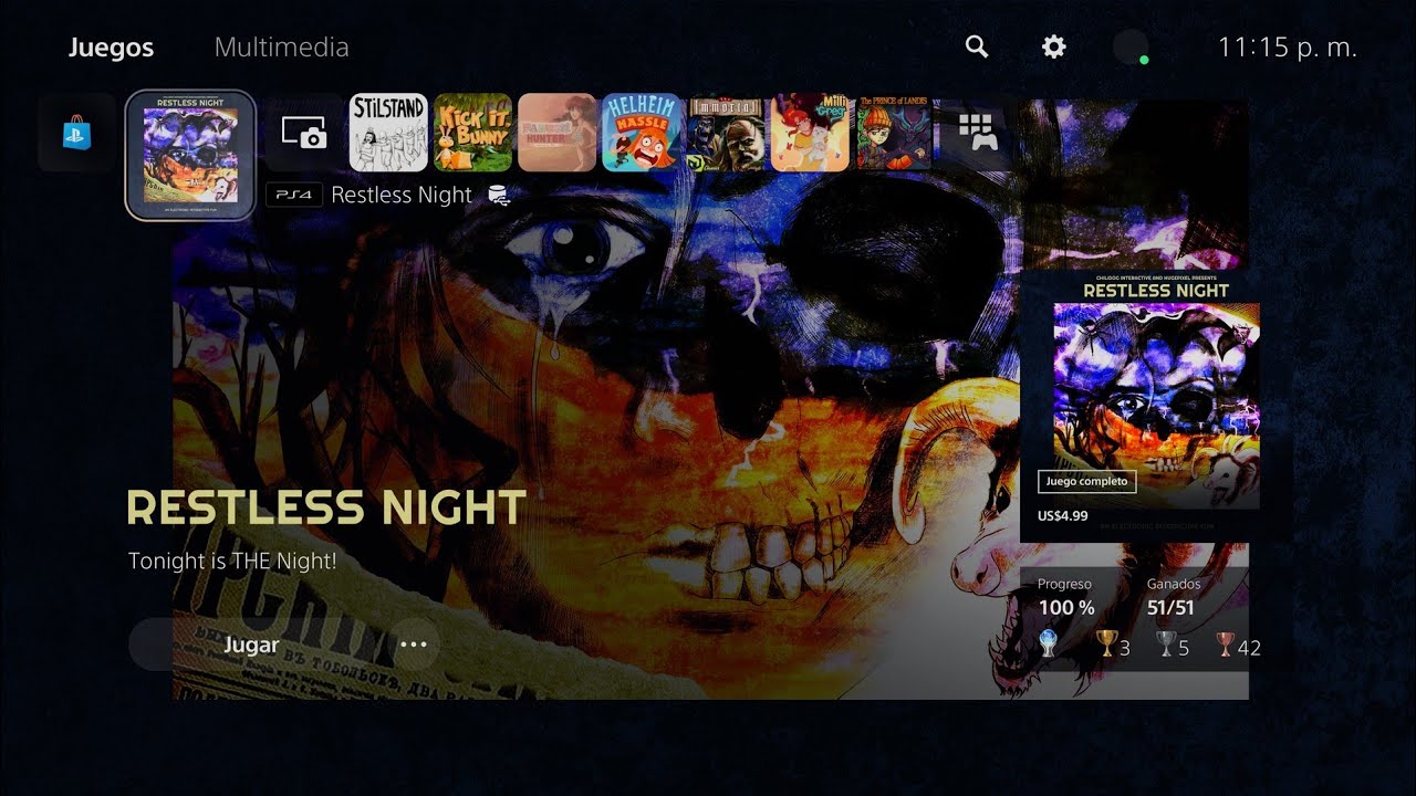 Restless Night 100% (PS4) Platino ( Con Código de Truco) - YouTube