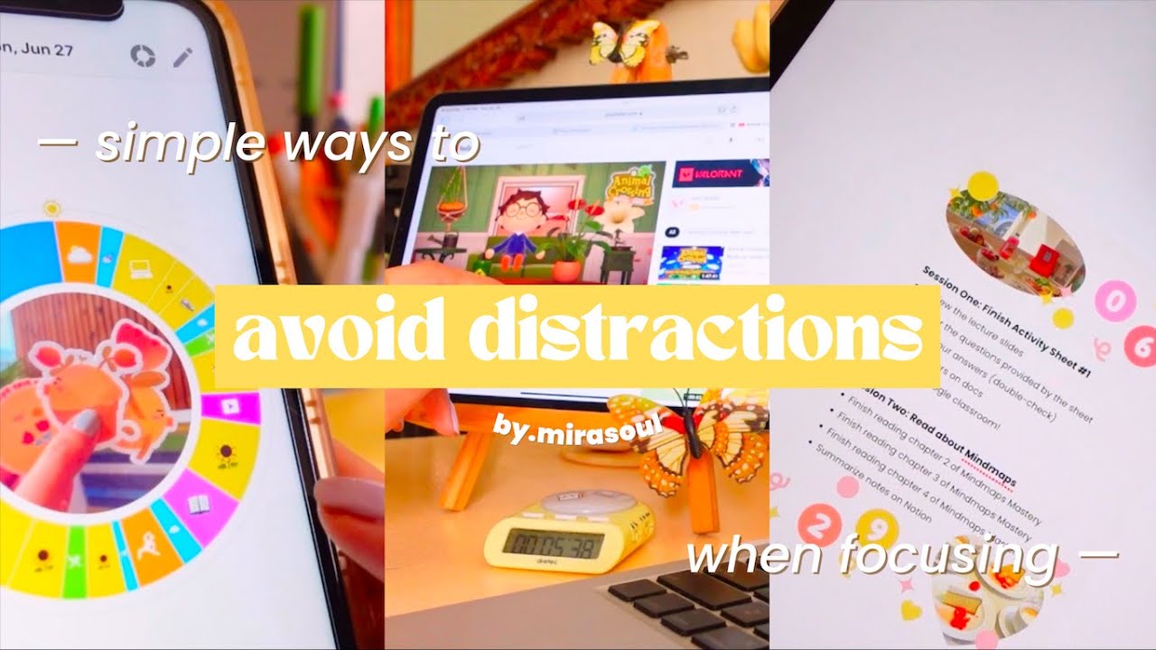 simple ways to avoid distractions when focusing 🌻 8 little tips! - YouTube