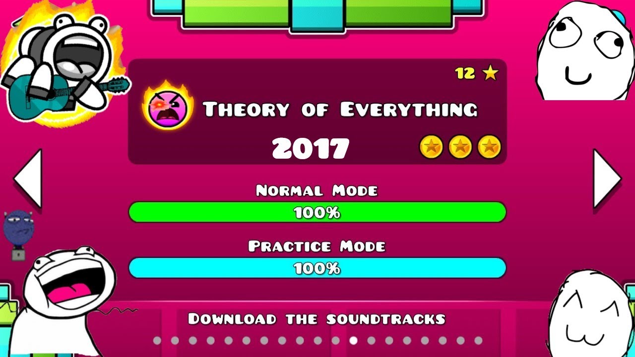 TOE 2017 100% Geometry dash - YouTube