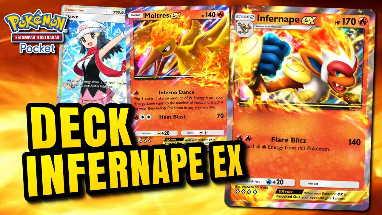 INFERNAPE EX E MOLTRES É MUITO BOM!! Gameplay Pokémon TCG Pocket - YouTube