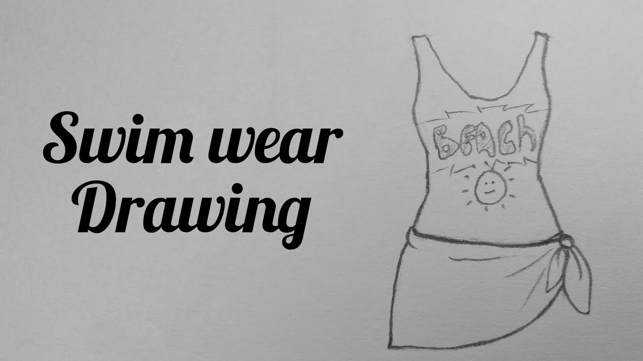 How to draw Beach Swim wear - ASMR Pencil sketch - YouTube