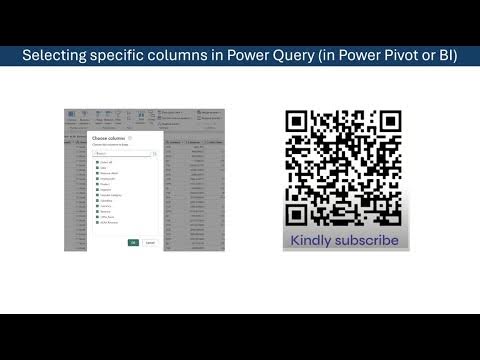 Selecting specific columns in Power Query (in Power BI or in Excel) - YouTube
