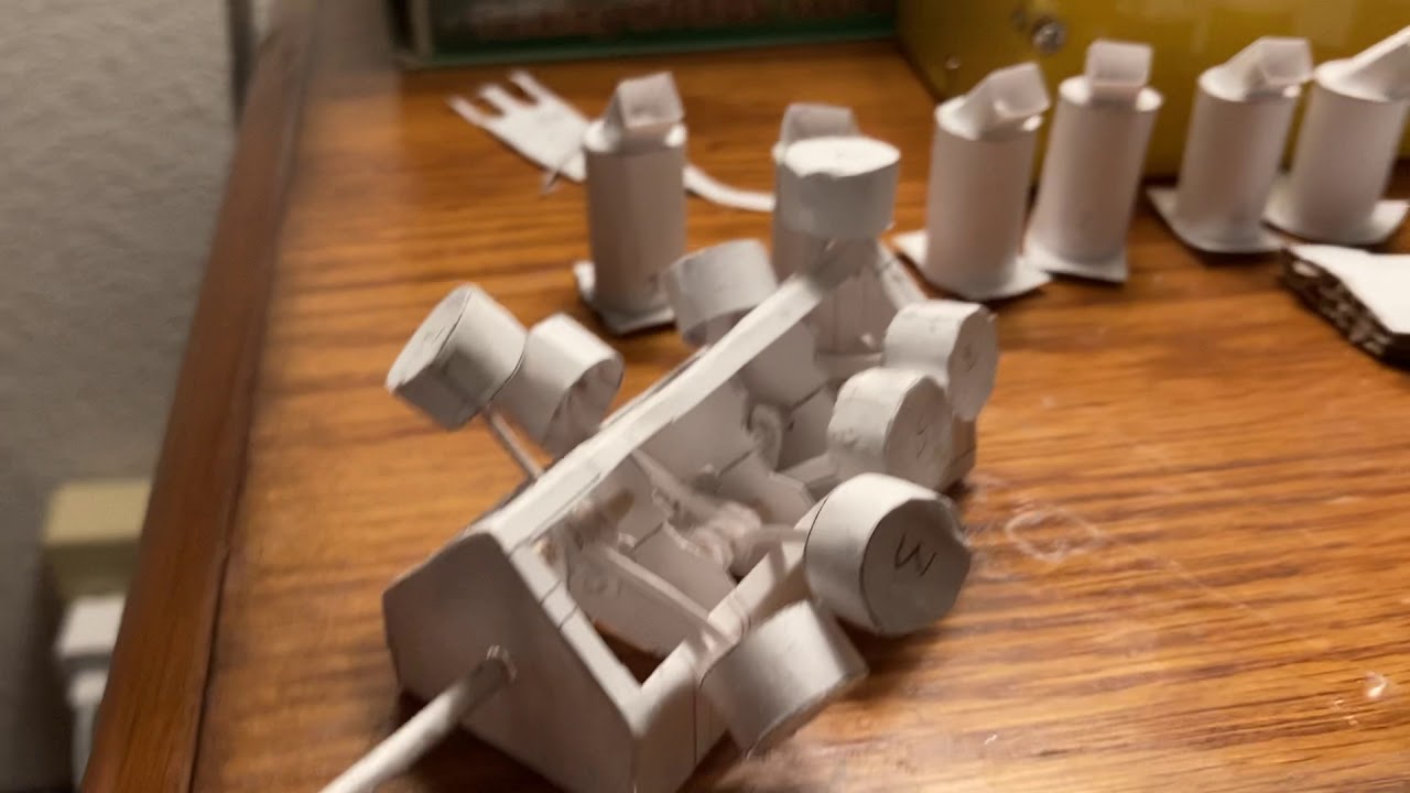 Paper v8 engine project - part 1 - YouTube