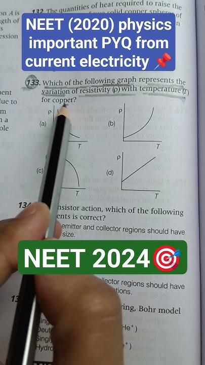 current electricity class 12th physics NEET PYQ 📌 || #shorts #neet2024 #study #motivation #neet ...