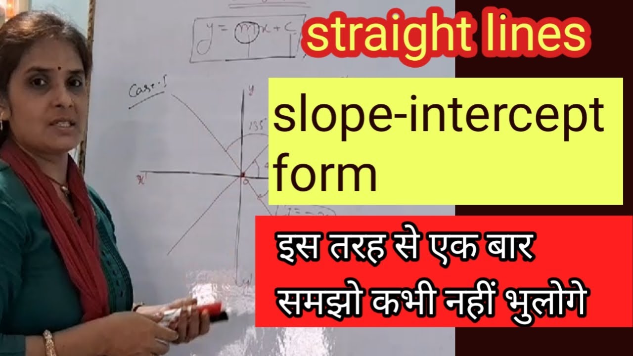 Equation of straight lines||line equation in slope-intercept form ...