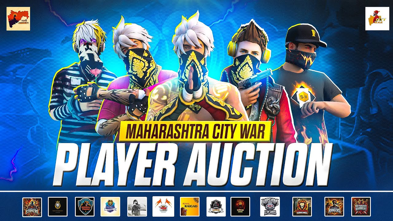 MAHARASHTRA CITY WAR PLAYERS MEGA AUCTION DAY-2 |MAD ARMY GAMING - YouTube