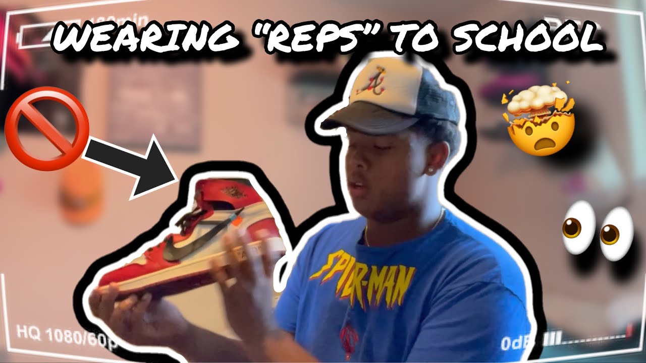 “WEARING REPS /FAKE SHOES TO SCHOOL PART 2” I got Flamed🔥📚👀🤯 - YouTube