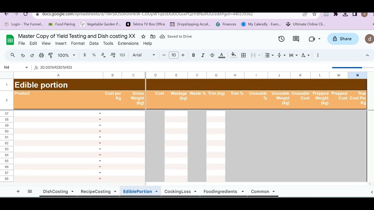 Edible Portion: The Ultimate Tool for Calculating Food Cost, Wages ...