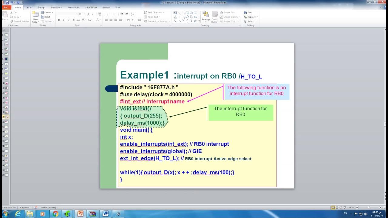 PIC16F877A interrupts - RB0 example 1 - YouTube