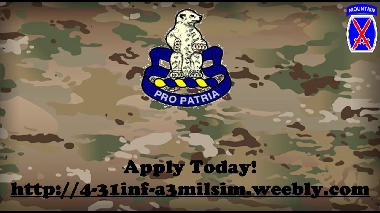 4-31st Infantry Regiment Recruitment Video | Arma 3 Milsim - YouTube