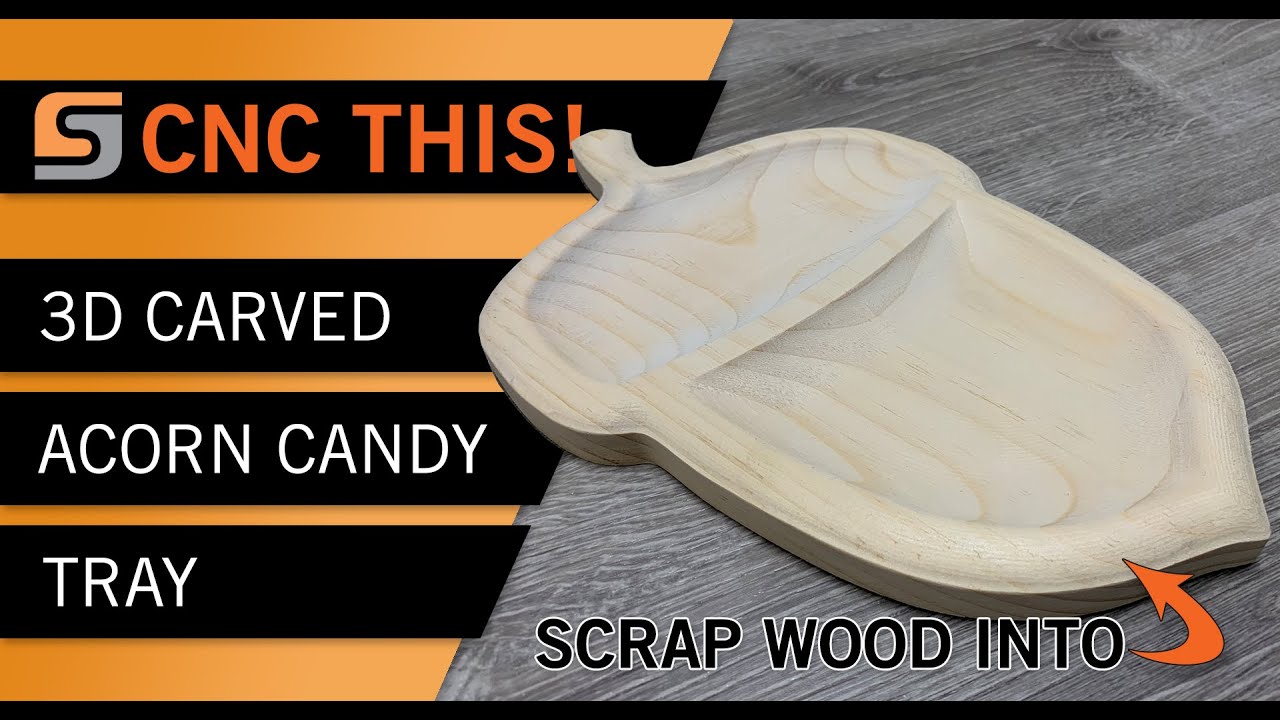Scrap Wood Project - 3D Carved Acorn Dish - YouTube