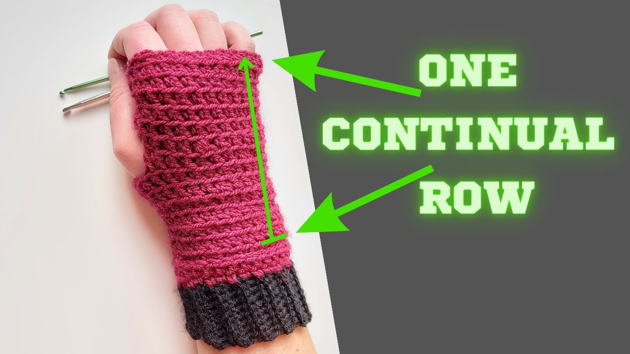 Tutorial for Crochet Fingerless Gloves - Beginners Friendly - YouTube