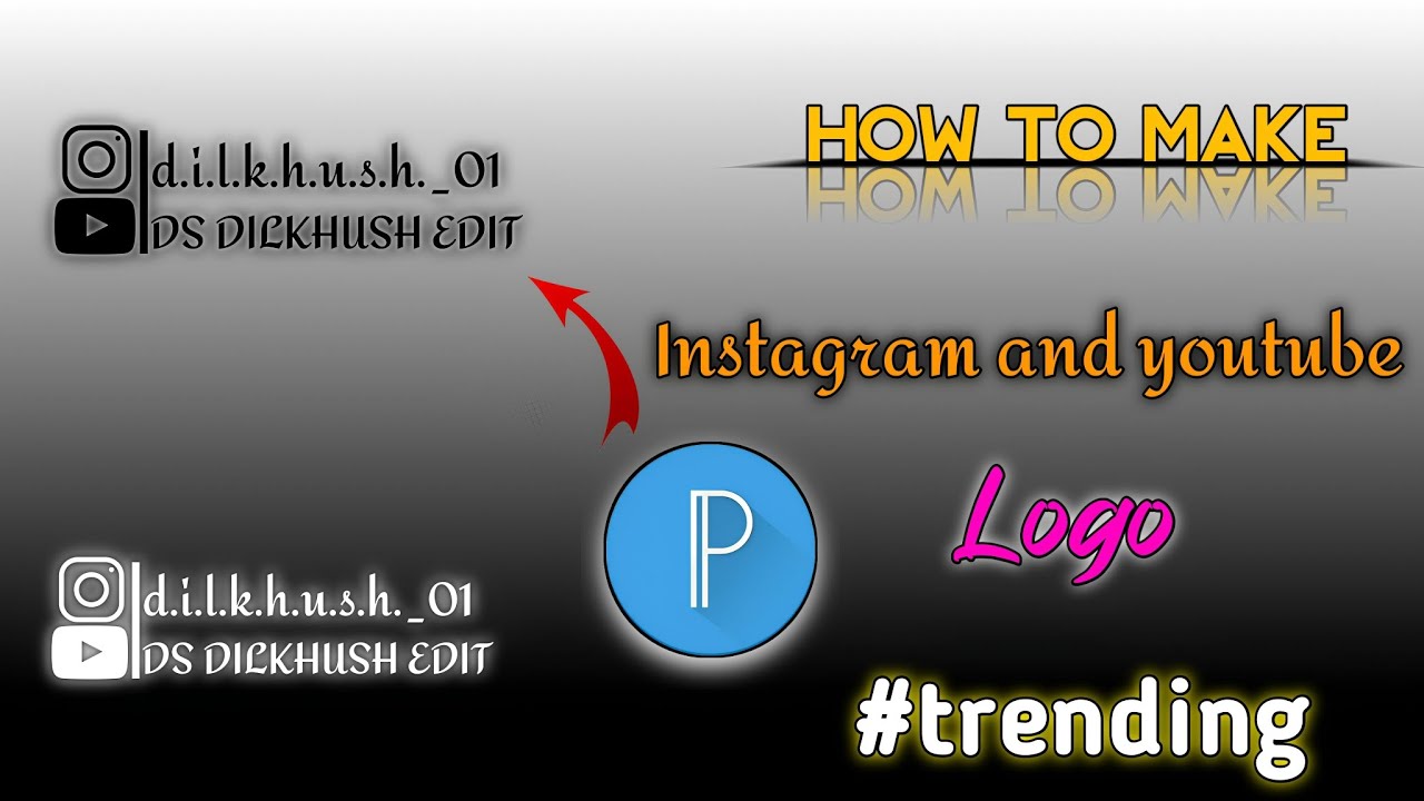 How To Make YouTube Logo || Instagram logo kaise banaye || Apne name ka ...