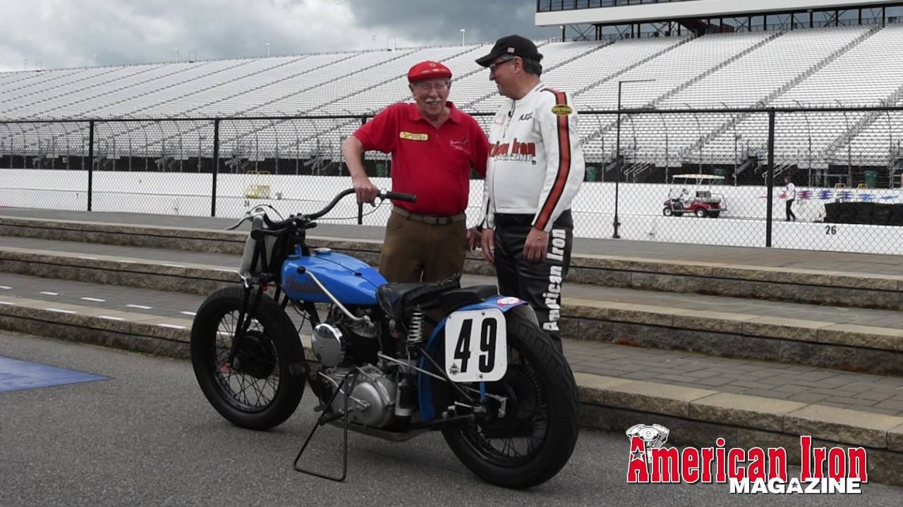 Butch Baer & Buzz Kanter 1937 Indian Motorcycle Racer - YouTube