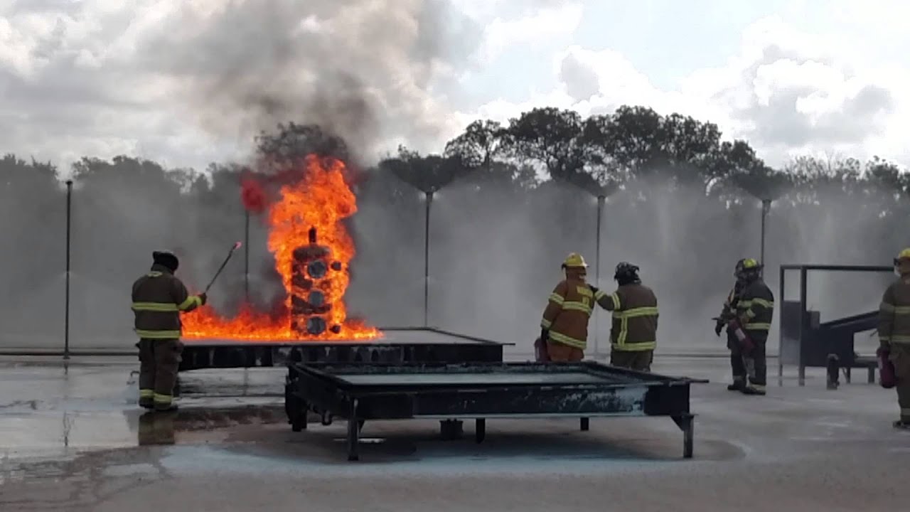 Teex firefighter 1 fire extinguisher training - YouTube