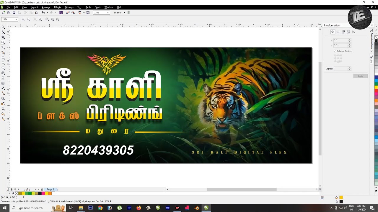 TUTORIAL VIDEO IN CORAL DRAW AND 10x4 FLEX DESIGN IN CORAL DRAW - YouTube