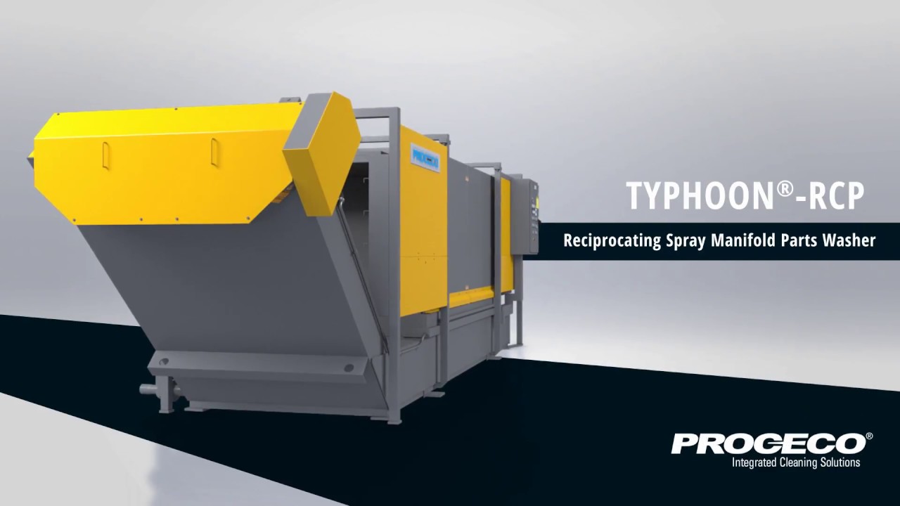 TYPHOON®-RCP | Reciprocating Spray Manifold Parts Washer - YouTube
