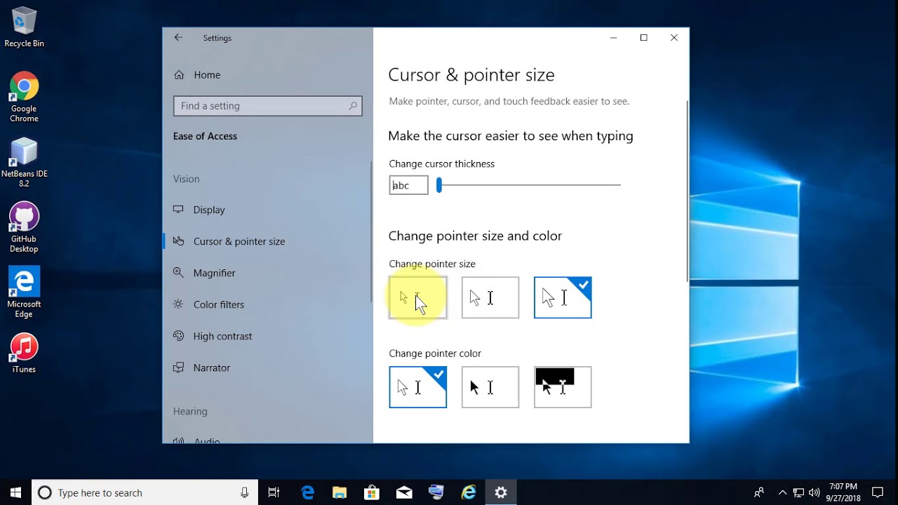 How To Change Cursor And Pointer Size In Windows 10 YouTube How To Change Cursor And Pointer Size In Windows 10 YouTube