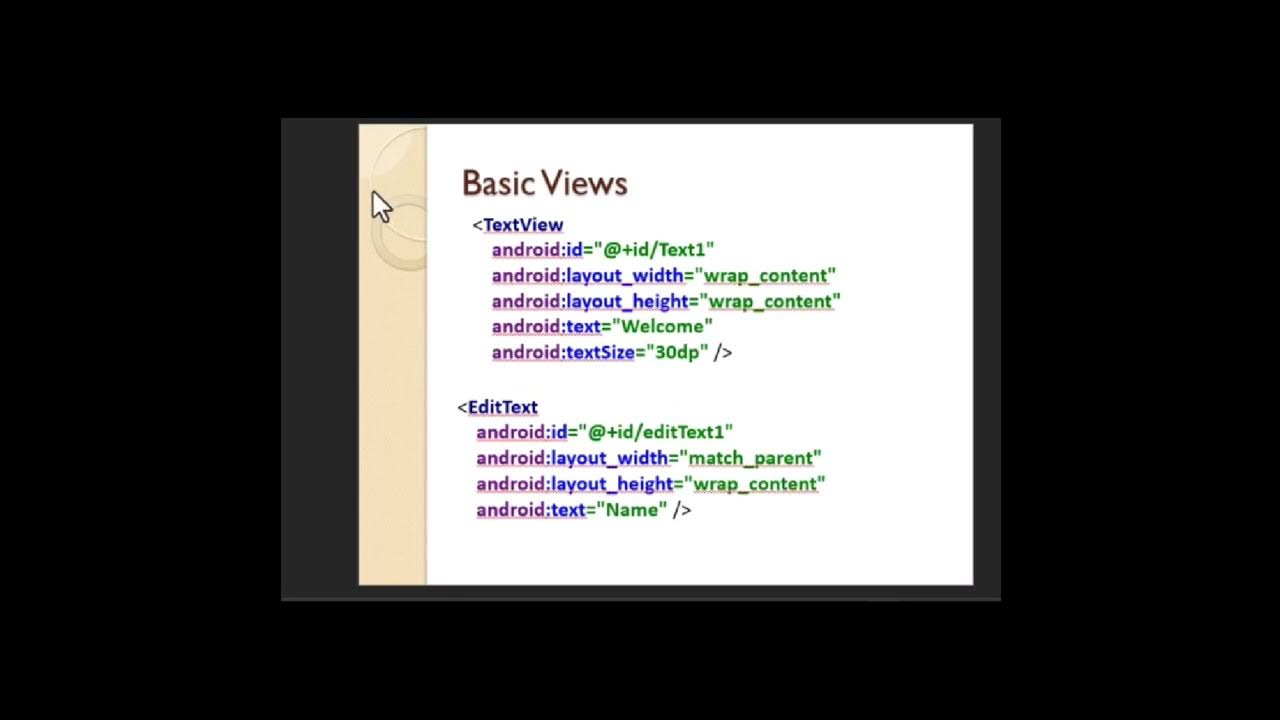 Basic Views || Views in Android Studio || Mobile Application And Development - YouTube