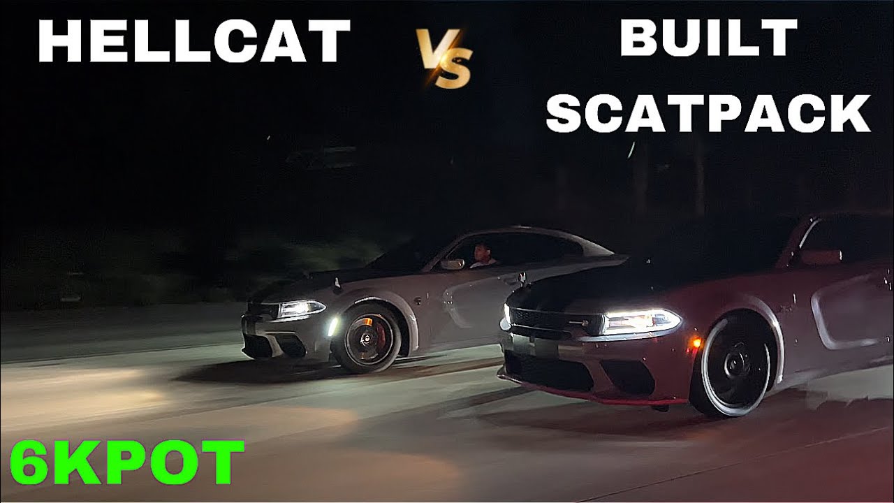 DRAMA HELLCAT VS BUILT SCATPACK 6KPOT #mexico #racing #dodge #hellcat # ...