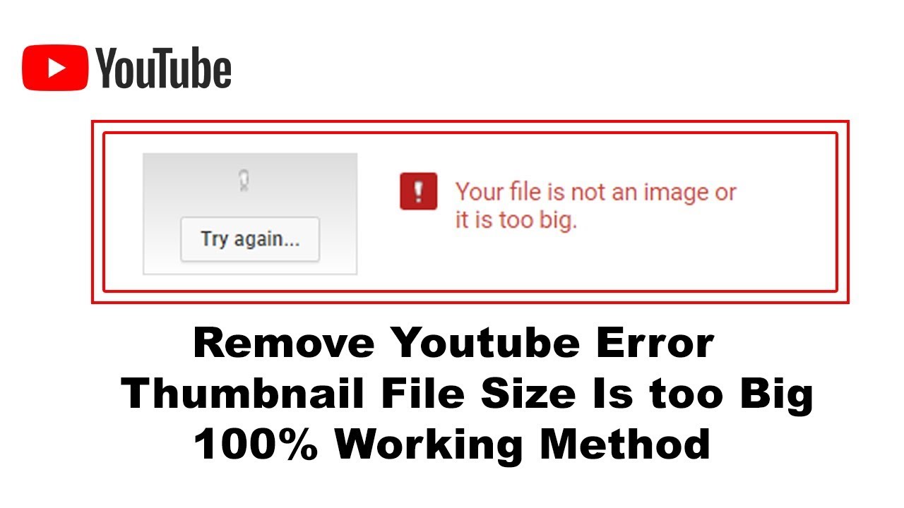 How To Fix YouTube Thumbnail Error | You Tube Thumbnail Error | Fix You ...
