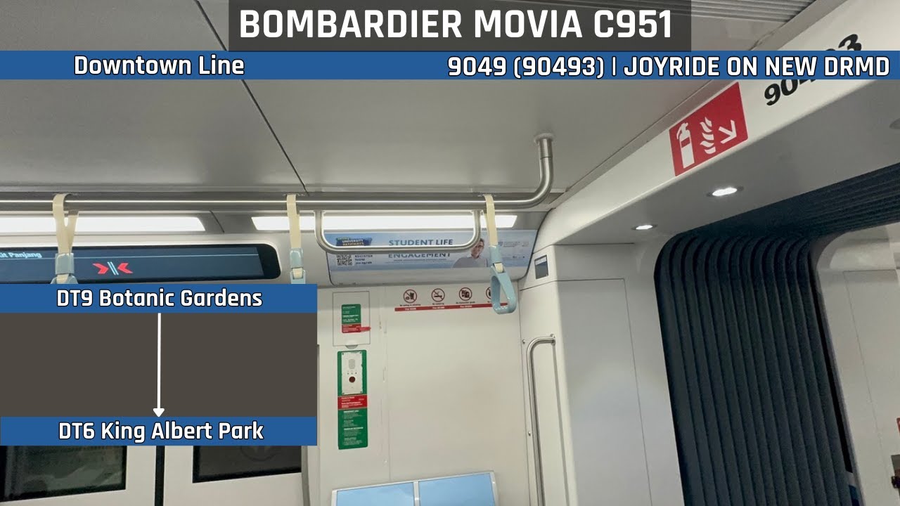 [Ride on NEW DRMD C951] 🔵 Bombardier Movia C951 (9049) [Botanic Gardens ...