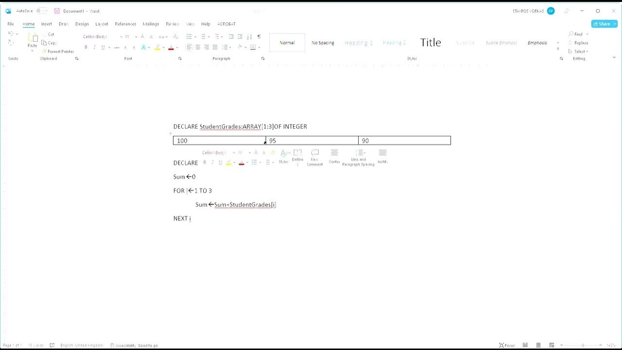 CIE AS-Level Computer Science 9618 Paper 2: Arrays-Using arrays with ...