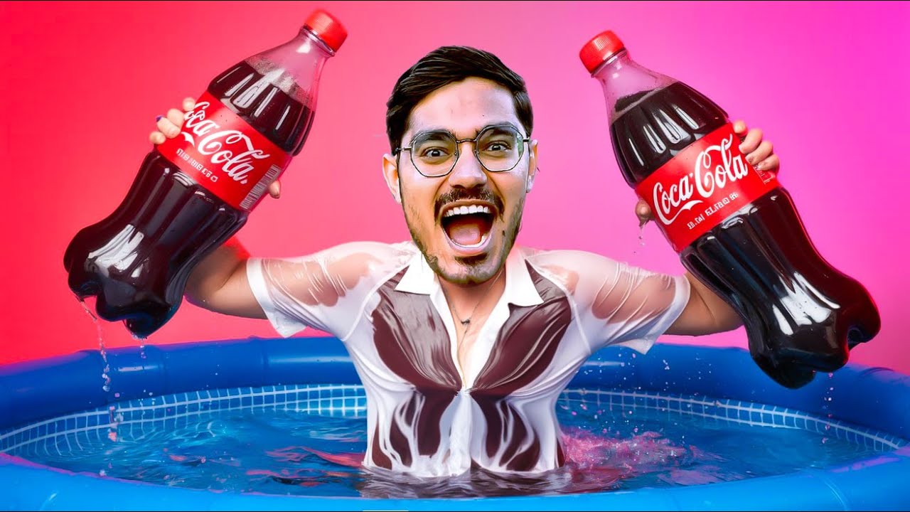 We Made Biggest Coca Cola Swimming Pool😱 क्या कोका कोला में नहाके मैं ...